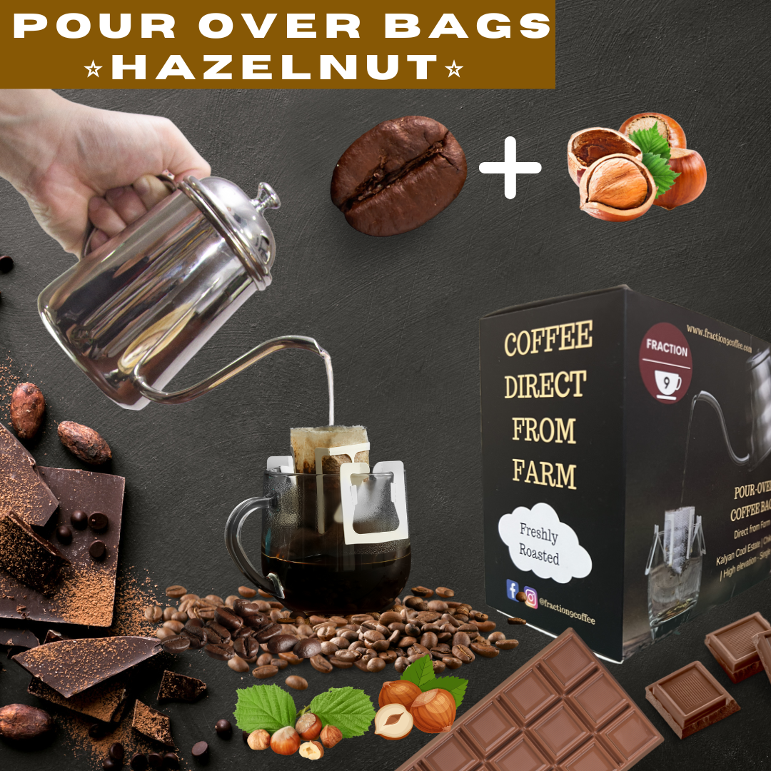 Hazelnut Coffee Bags (chocolaty) - No filter required – Fraction 9 ...